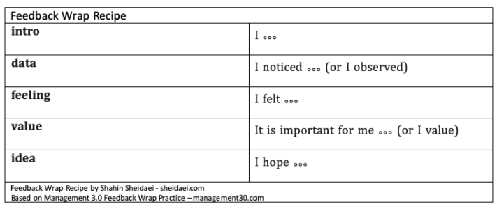Feedback Wrap Recipe – Shahin Sheidaei
